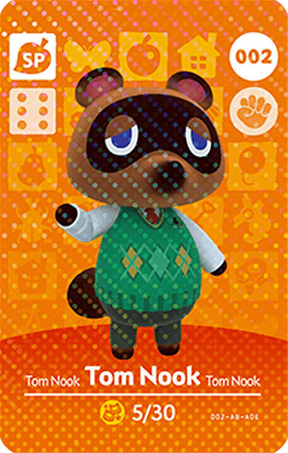 Tom Nook- JORDEN Animal Crossing Happy Home Designer Amiibo Card - 002 By JORDEN