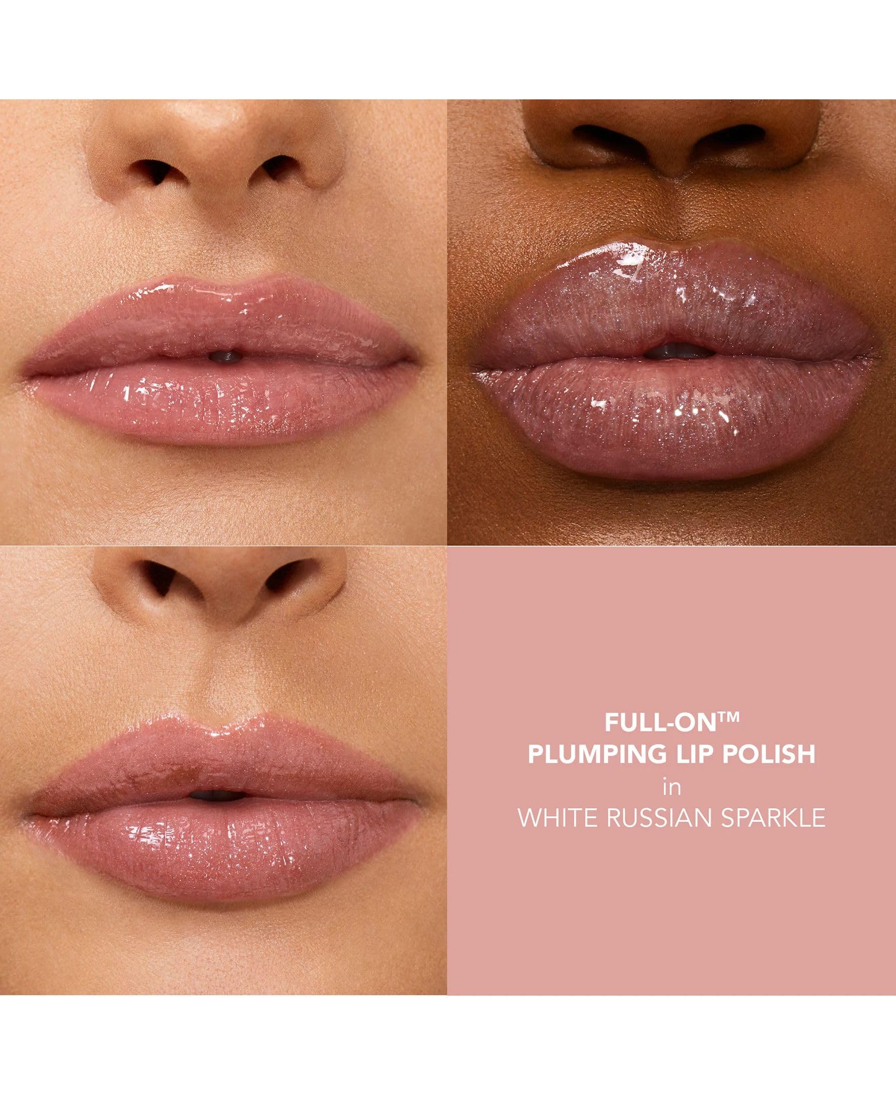 Buxom Full-On Plumping Lip Polish, Tinted Lip Plumper Gloss, Plumping Formula with Peptides & Vitamin E, Moisturizing Lip Plumping Gloss, Reds, Mauves & Reds