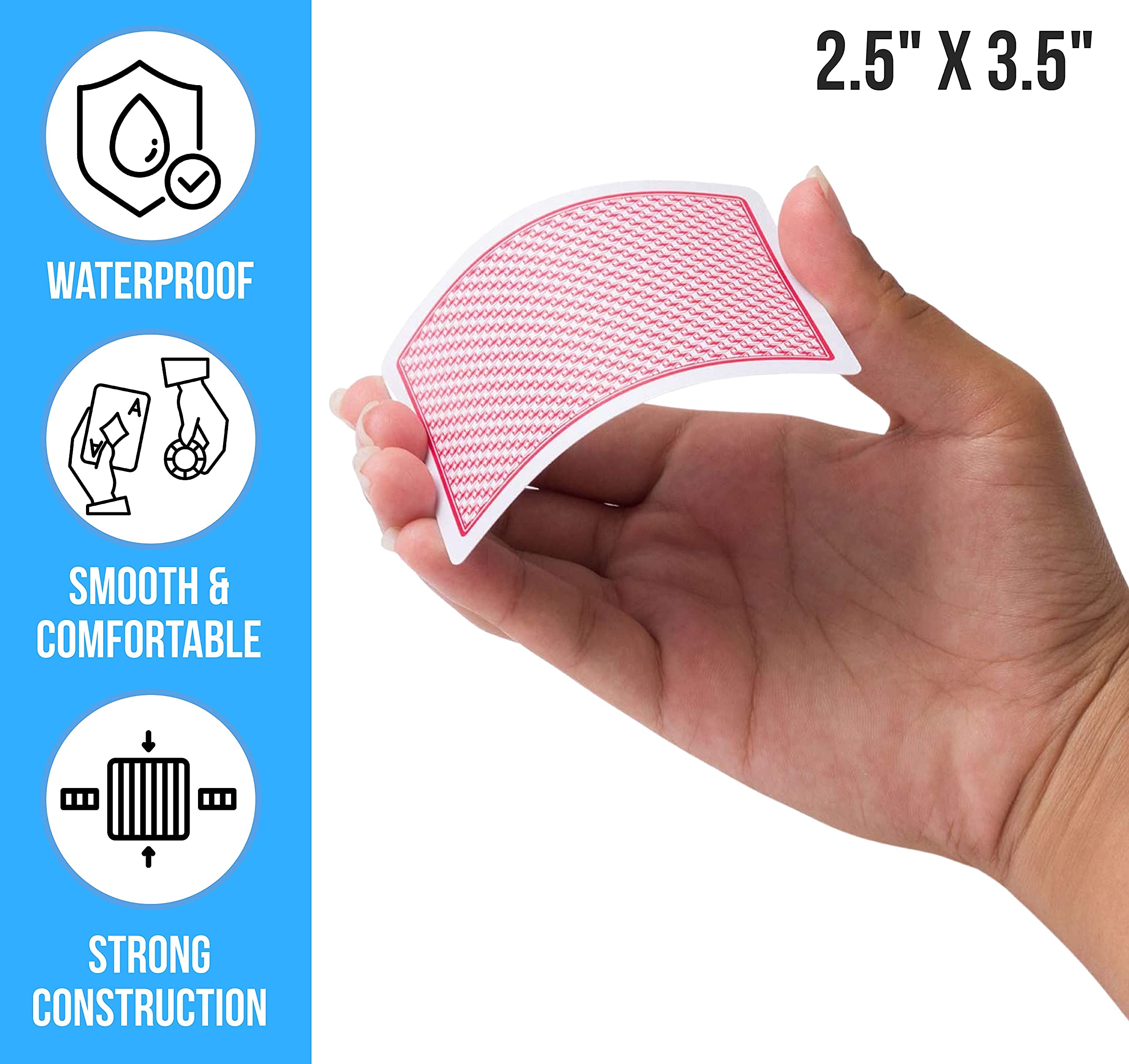 Regal Games Monaco Elite 100% Plastic Premium Waterproof Poker Size Playing Cards (2 Pack)