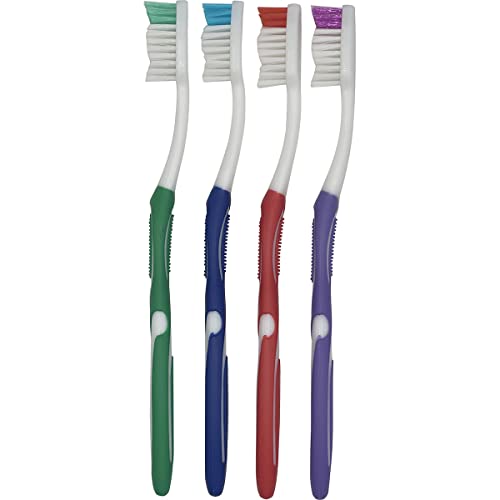 FactorDuty 100 Pieces Toothbrushes Individually Wrapped Medium Standard Classic Soft