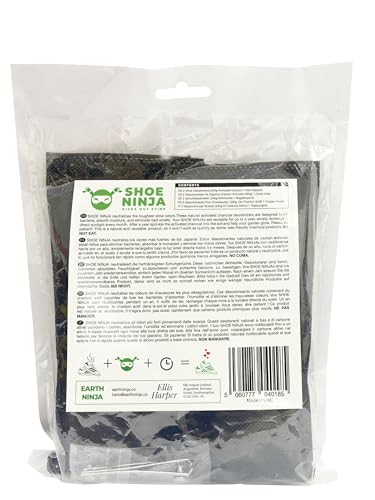 Shoe Deodorizer Inserts - Shoe Odor Eliminator - Activated Charcoal to Absorb Shoe Smell - Pack of 2 Shoe Smell Eliminator with Nail Clippers