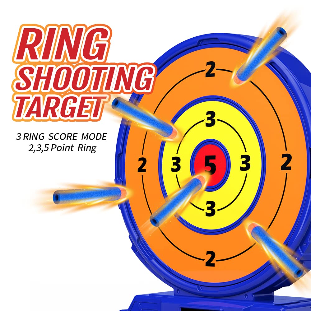 Shooting Game Toy for Age 5, 6, 7, 8, 9, 10+ Years Old Kids, Boys - Digital Shooting Targets with Foam Dart Toy Gun - Electronic Scoring Board Games for Kid - Ideal Gift - Compatible with Toy Gun