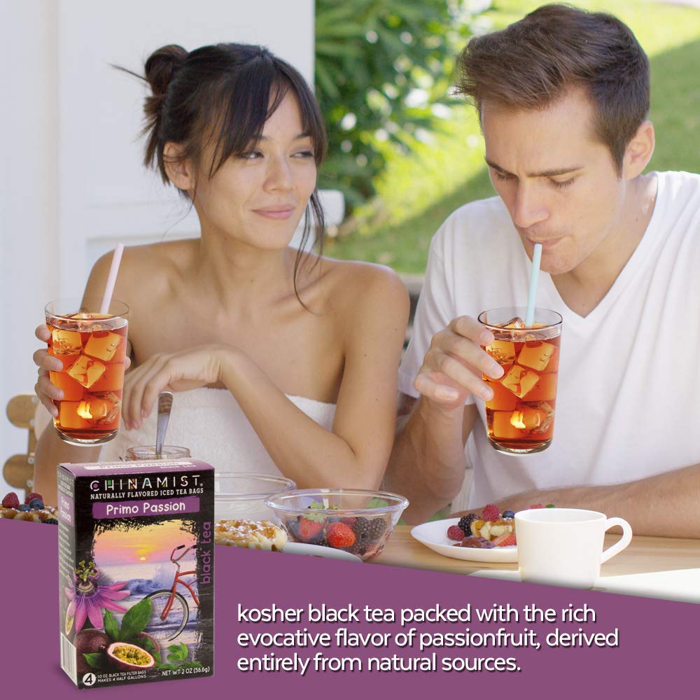 China Mist Iced Tea β Primo Passion Black Tea Infusion β Refreshing and Delicious β Each Tea Bag Yields 1/2 Gallon β 4 bags.