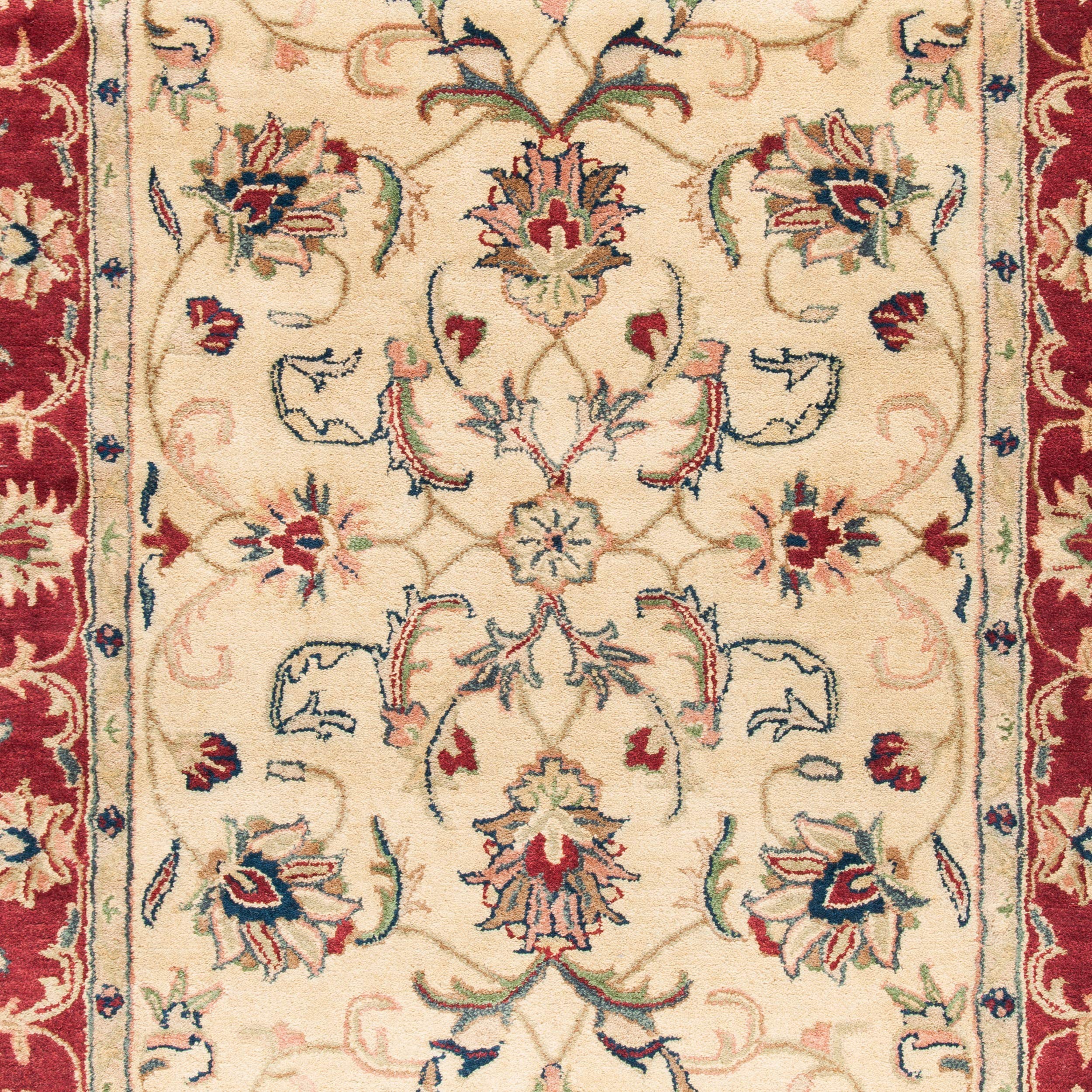 SAFAVIEH Classic Collection 6' x 9' Gold / Red CL398A Handmade Traditional Oriental Premium Wool Area Rug