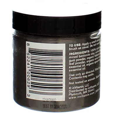 Whitening Tooth Powder with Activated Charcoal for Teeth and Gums (Cool Peppermint) - Safe on Enamel, Detoxifying, Plant-Based and Cruelty Free