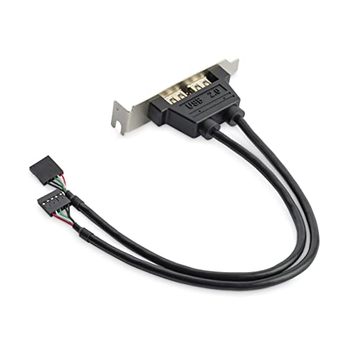 StarTech.com 2 Port USB A Female Low Profile Slot Plate Adapter - 2 Port USB Bracket - USB 2.0 A Female (USBPLATELP)