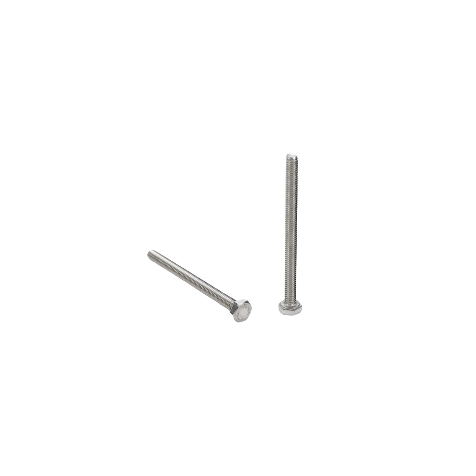 Dahszhi M4x50 Hex Bolts Stainless Steel Hex Head Screw Bolts,Screw Pitch 0.7mm Fully Threaded Hex Tap Bolts 50Pcs
