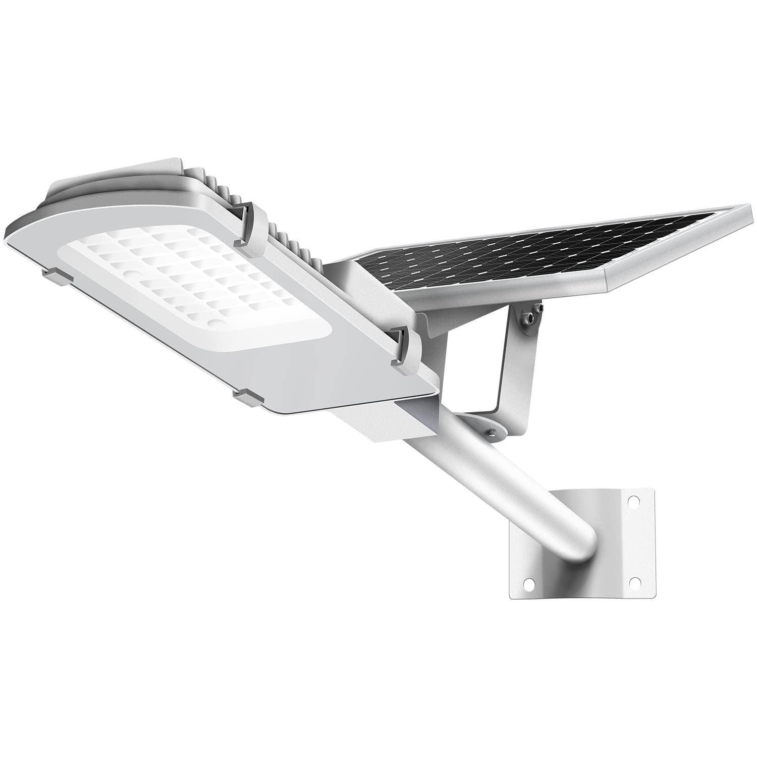 Gebosun Solar Street Light, 100W Outdoor Solar Led Street Lights, Work from Dusk to Dawn, 8600LM, 6000K, IP65 Waterproof, Wall-Mounted & Pole-Mounted for Pathway, Driveway, Swimming Pool, Garden