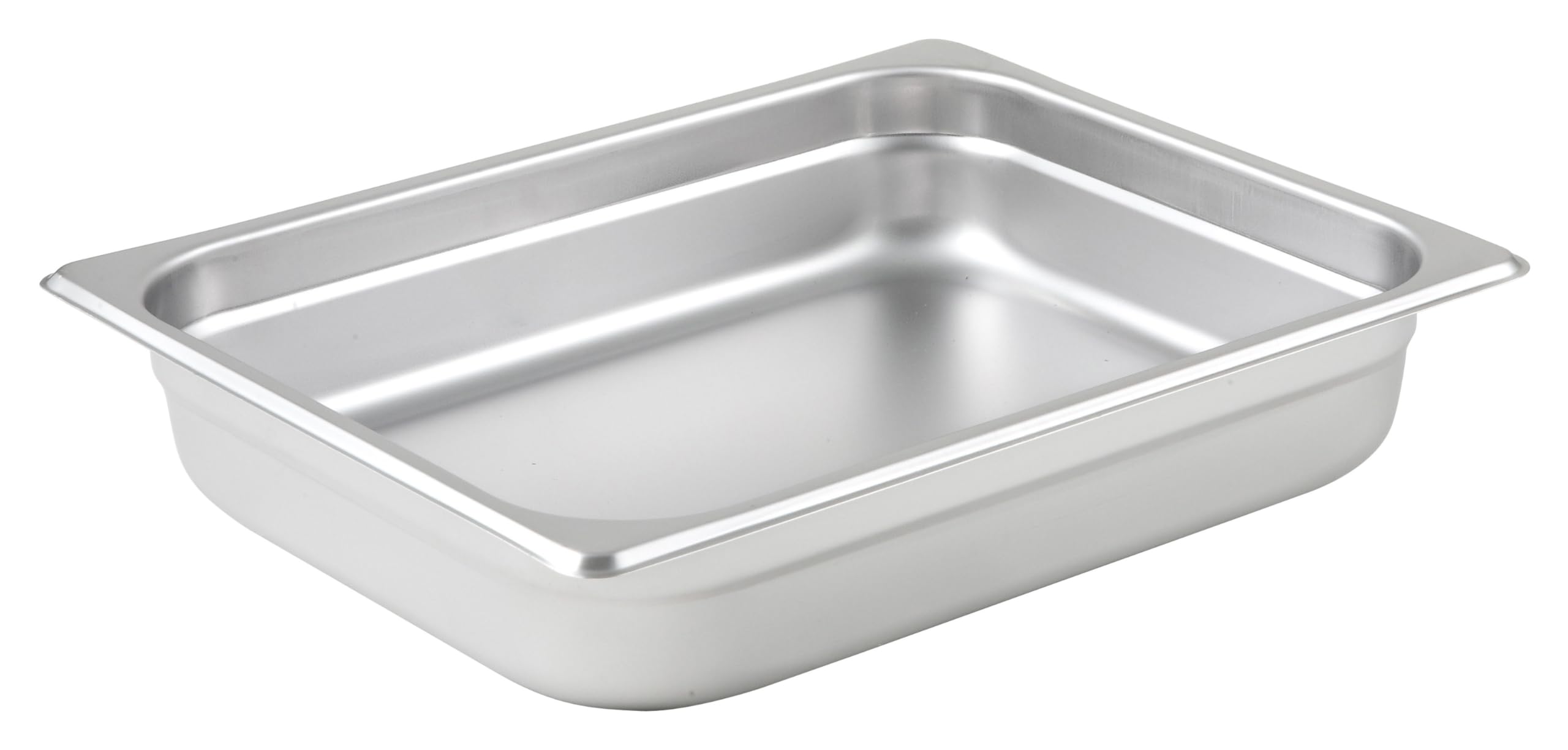 Winco 2 1/2-Inch Anti-Jamming Steam Pan, Half, 24-Gauge