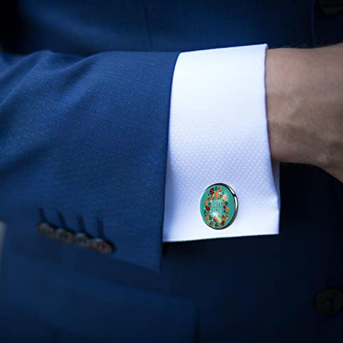 Clover Leaves St. Patrick's Day, Cufflinks and Studs Set for Tuxedo Shirts Business Wedding