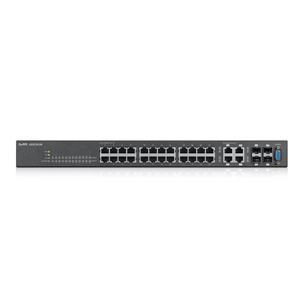Zyxel 24 port Gigabit Layer 2 managed switch [GS2210-24]