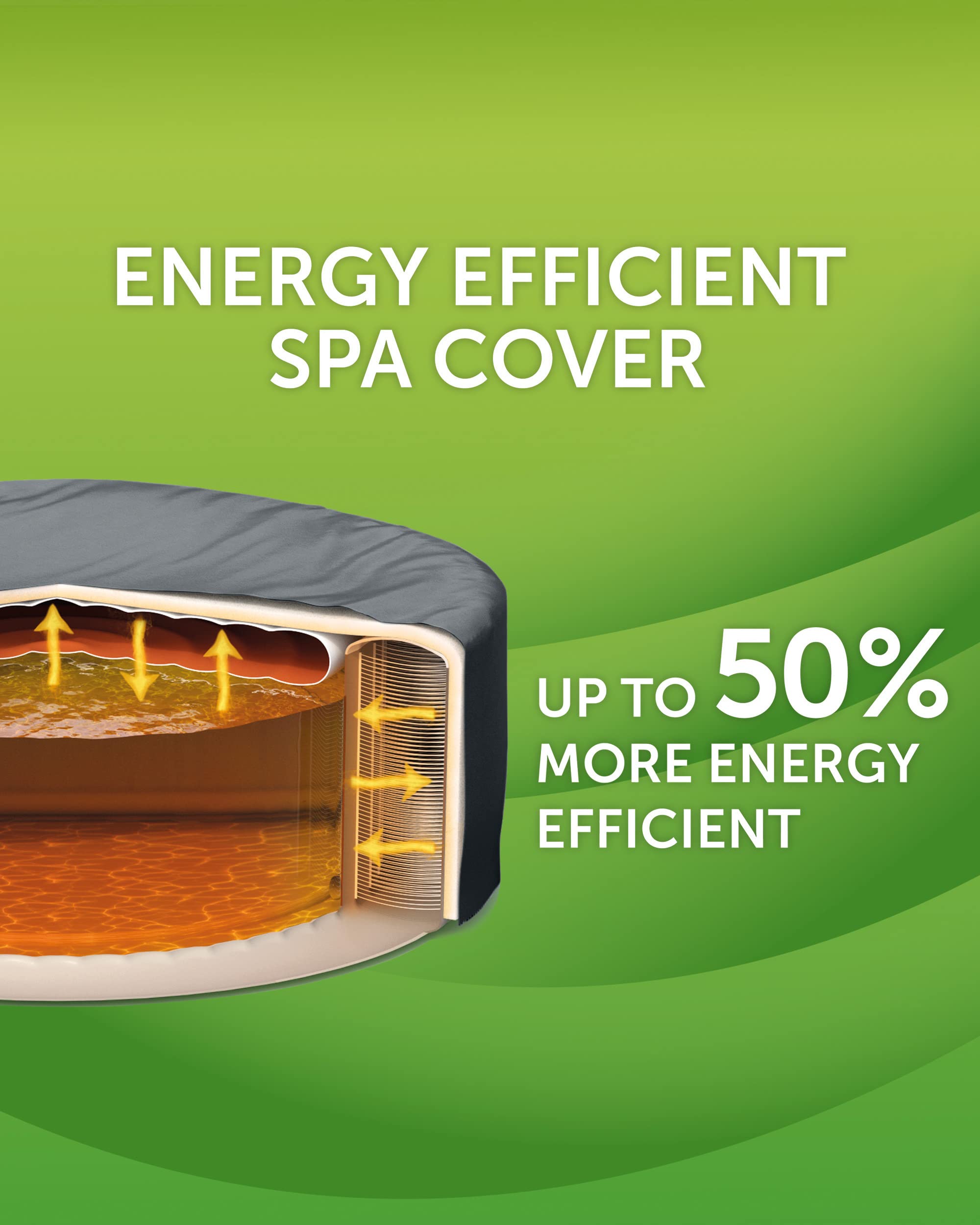 INTEX 28437EP PureSpa Bubble Deluxe Spa Set: Includes Energy Efficient Spa Cover – 140 Bubble Jets – Octagonal Design – 6 Person Capacity – 83" x 83" x 28"