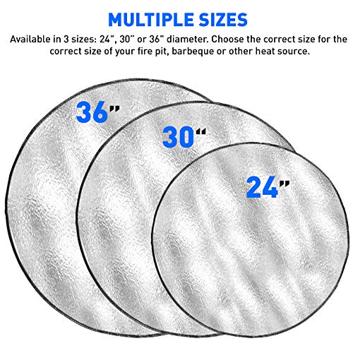 Deck Protector - Fireproof Mat Fire Pit Pad Deck Protector Great for Base, BBQ Mat, Patio Shield, Deck Defender - Fire Retardant Resistant mat for Outdoors - Charcoal Grill – 30 Inch