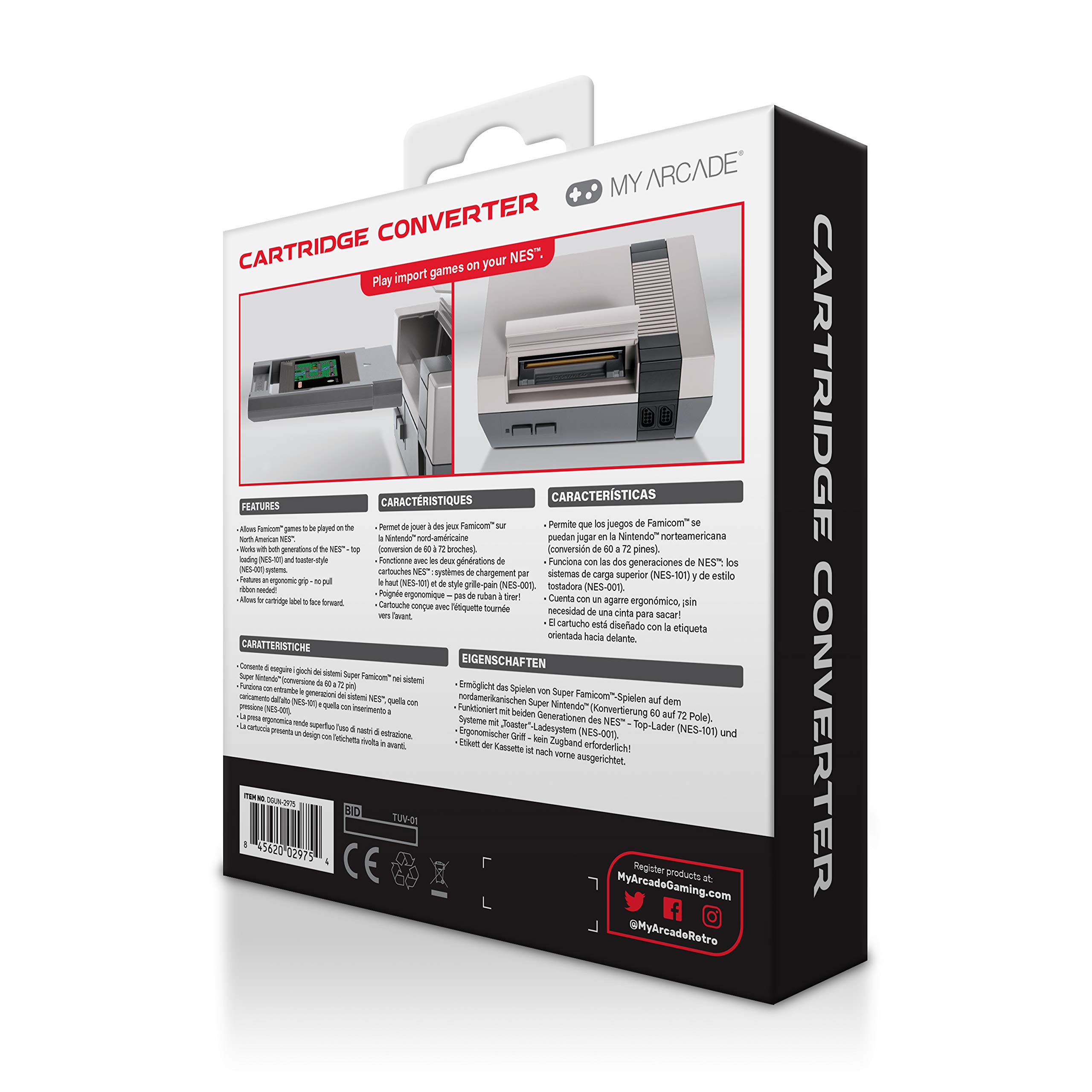 My Arcade Cartridge Converter - Famicom to NES Game Cartridge Adapter - NES