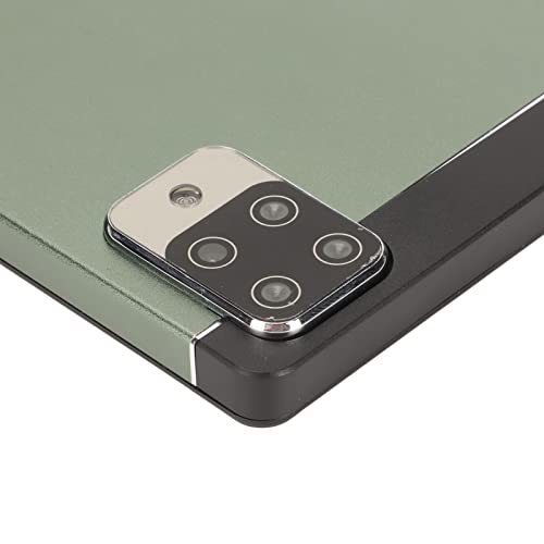 CHICIRIS 10.1 Inch HD Tablet Calling Tablet 100-240V Green Front 2MP Rear 5MP 4GB RAM 64GB ROM for Study for Android 12 (US Plug)