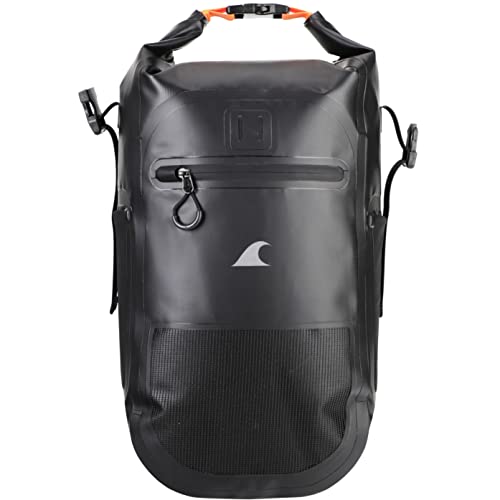 Breakwater Supply™ Meanhigh Dry Bag Waterproof Backpack for Men & Women, 25L, Medium/Large, Rolltop, for Surfing, Kayaking, Diving, Hiking, Motorcycle + Floating, Lightweight, Water Bottle Pockets