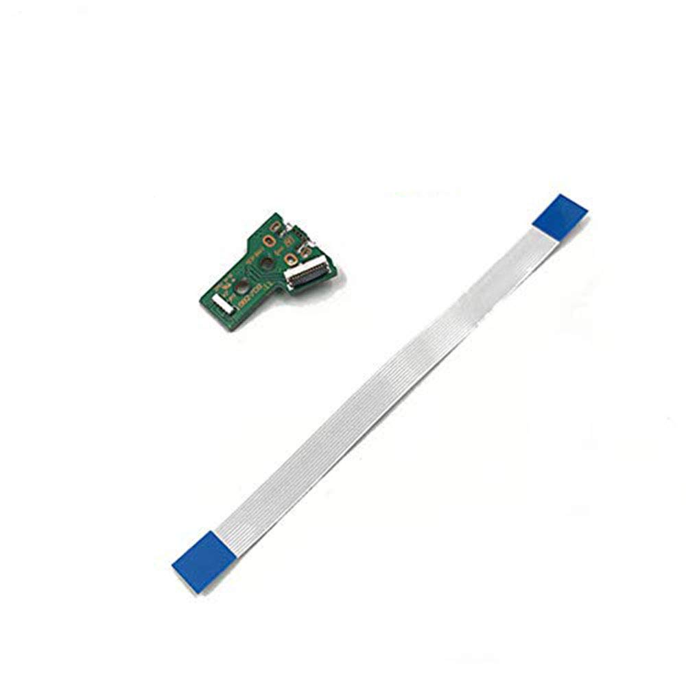 Replacement USB 12pin Charging Port Socket Triangle Board Charger PCB Board with 12pin Flex Ribbon Cable for PlayStation 4 JDS-055 PS4 055 Controller