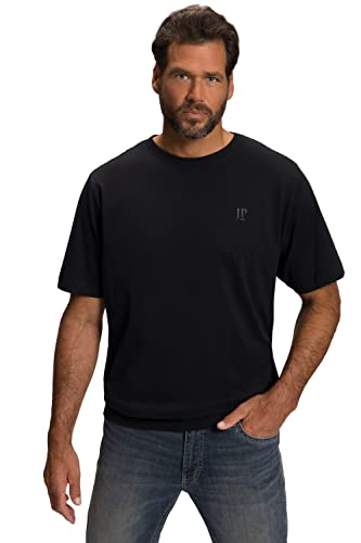 JP 1880 Menswear Big & Tall Plus Size L-8XL Stretch Hem Cotton Tee Black XXX-Large 712616130