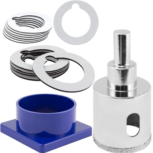 Drilax 1-1/2 Inch Diamond Hole Saw with Water Delivery System Guide Easy Drilling for Quartz, Granite, Marble, Porcelain, Ceramic, Glass Tiles - Complete Kit for Precise DIY Holes 1.5 inch