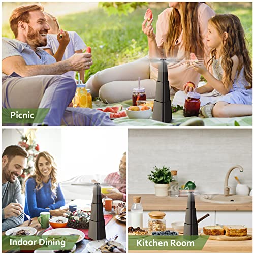Fly Fans for Tables, Fly Fan for Outdoor Tables, Fly Repellent Outdoor Indoor Keep Flies Away, Portable Table Top Fly Spinner for Home Party Picnic