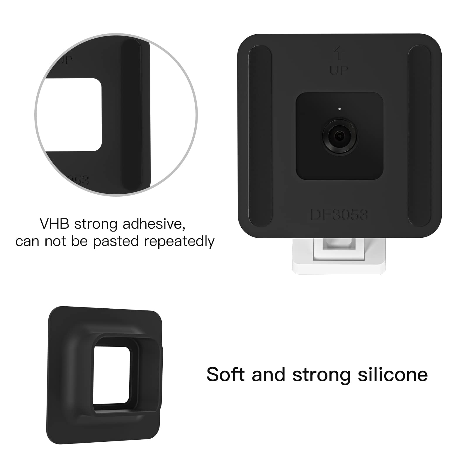 HOLACA Window Mount for Wyze Cam v3, Flexible Mount for Wyze Cam V3 (Black 2Pack)