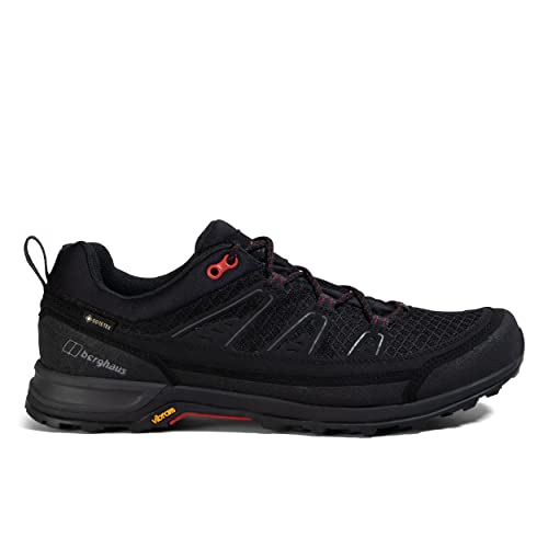 Berghaus Men's Low Rise Hiking Boots, Black Black Red B59, 40.5