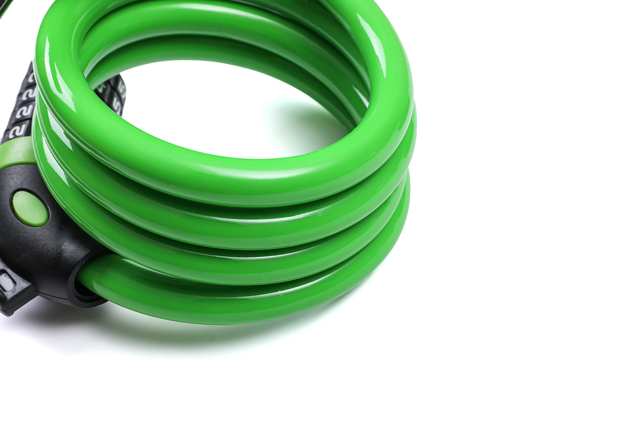 Bicycle Anti-Theft Code Lock, Composed of 5 Digits, Suitable for tri-City Vehicles, Motorcycles, etc. The Lock can be Reset by Itself and Set The Code Lock by Yourself (Green)