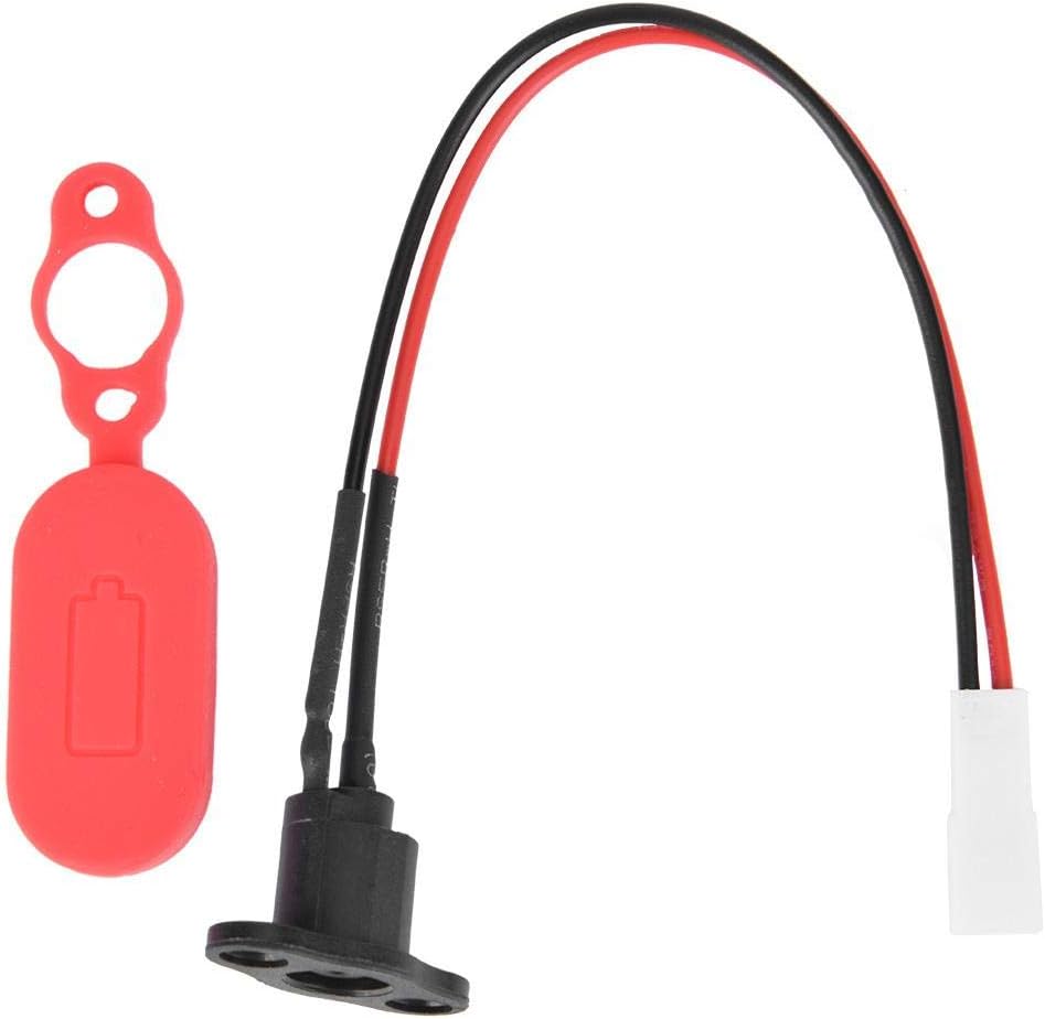 Battery Charger Connector Plug, Charging Port for M365 with Waterproof Cover for M365 Electric Scooter Accessory