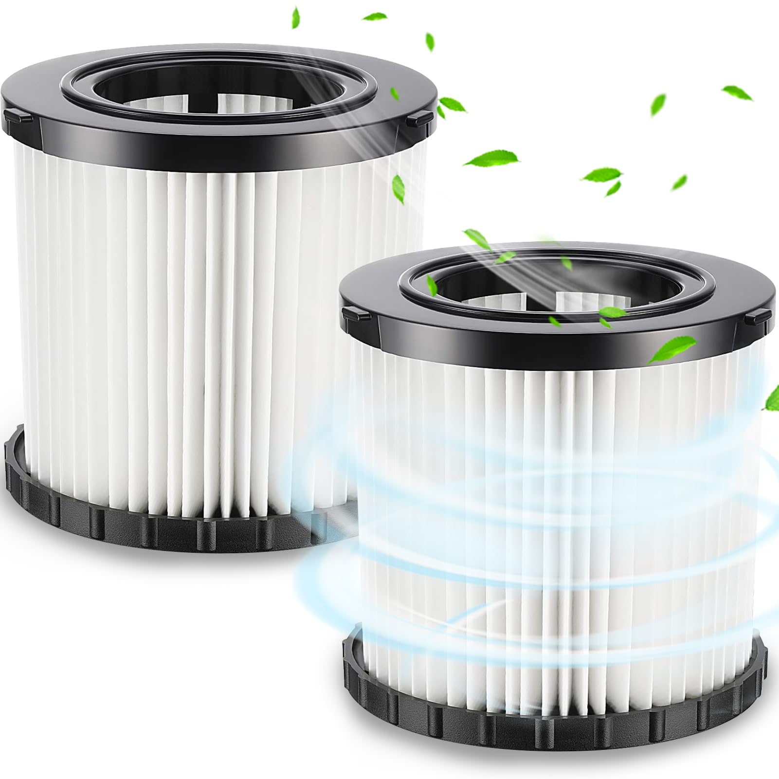 DCV5801H DCV581H Wet Dry Shop Vacuum Filters for DeWalt 20V MAX Battery Vacuum, DCV580H (Cordless) HEPA Replacement Filter, Reusable and Washable, 2 Pack