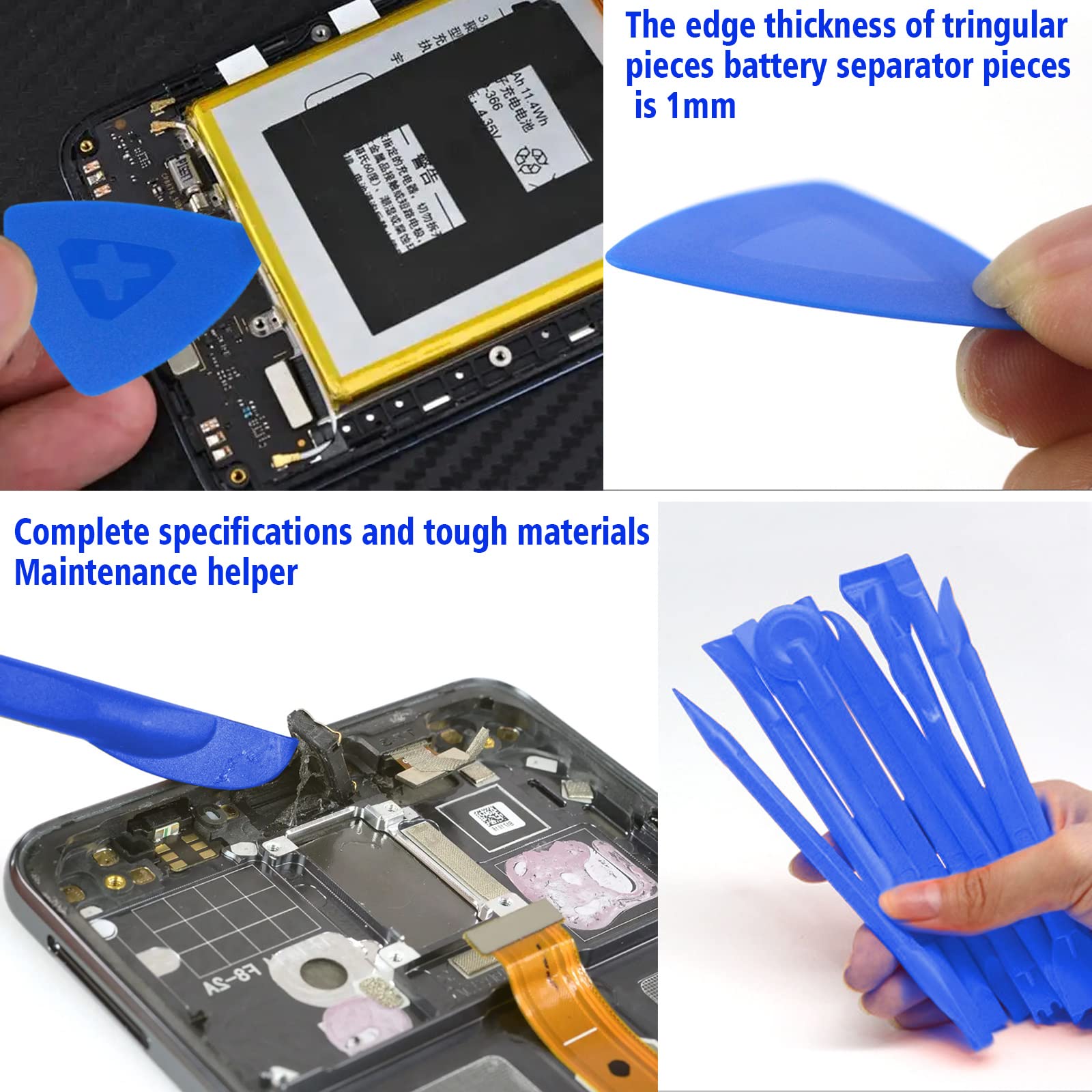 SYJINHUASY 12 Pieces Carbon Fiber Plastic Scraper Scratch Free Plastic Scraper Multi-Purpose Scraper Non-Scratch Pen-Shaped Cleaning Tool Easy for Cleaning Small and Narrow Space
