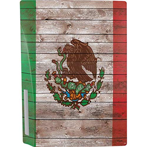 Skinit Decal Gaming Skin Compatible with PS5 Bundle - Mexican Flag Dark Wood Design