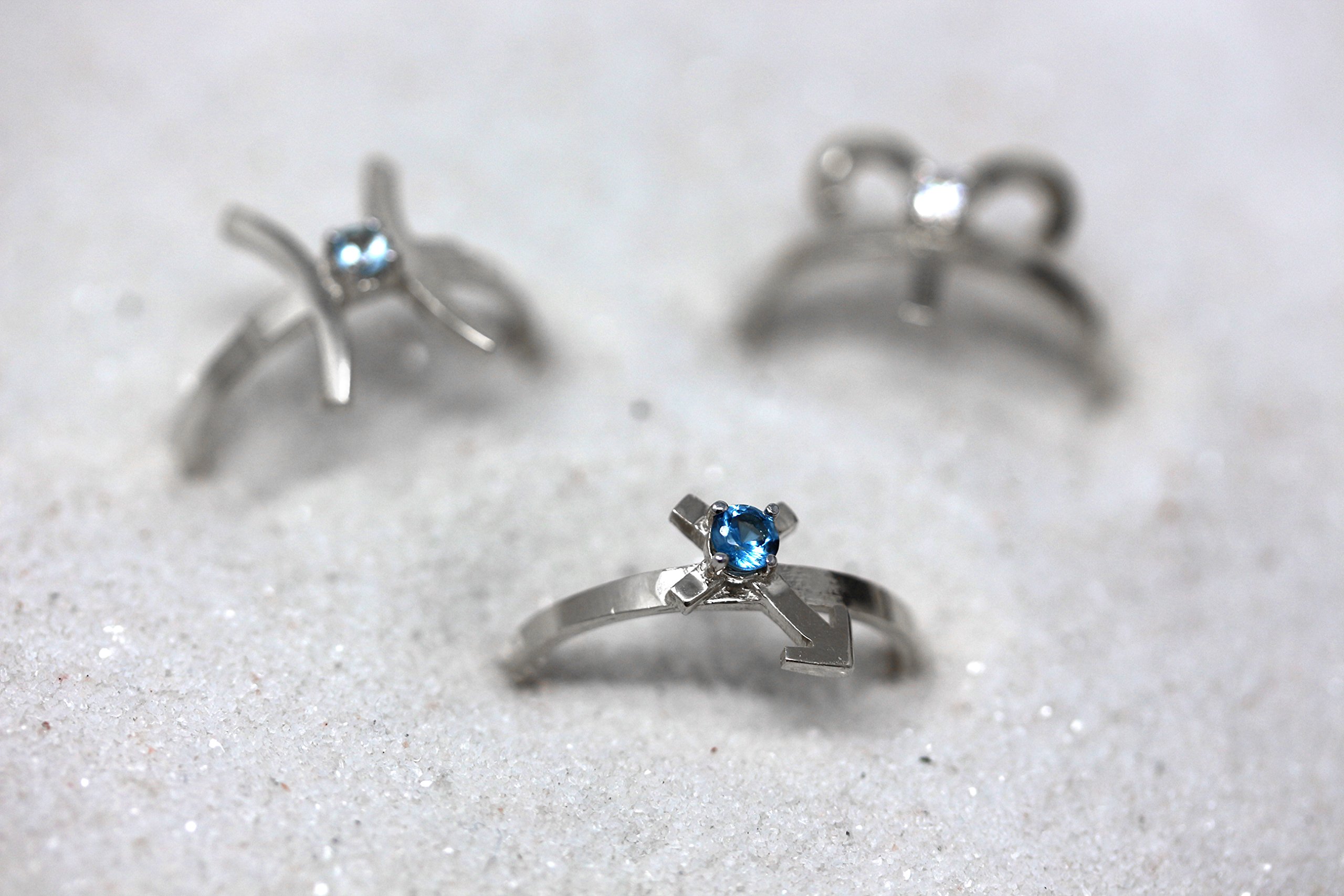 CaliRoseJewelry Sterling Silver Sagittarius Zodiac Ring for Women with December Birthstone (Size 8.5)