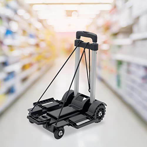 Colcolo Foldable Hand Truck with Rubber Wheels Luggage Cart, 45cmx24cmx10cm