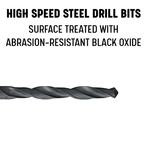 Drill America - DWDN3/8P6 3/8" High Speed Steel Black Oxide Drill Bit (Pack of 6), DWDN Series