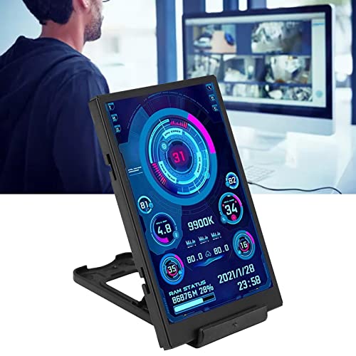Display Screen, IPS Full View Mini Monitor 360° Rotation Various Modes USB for Working