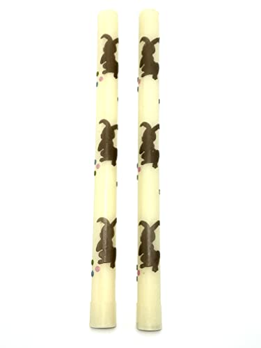 MacKenzie-Childs Bunnies and Eggs Dinner Candles Set of 2