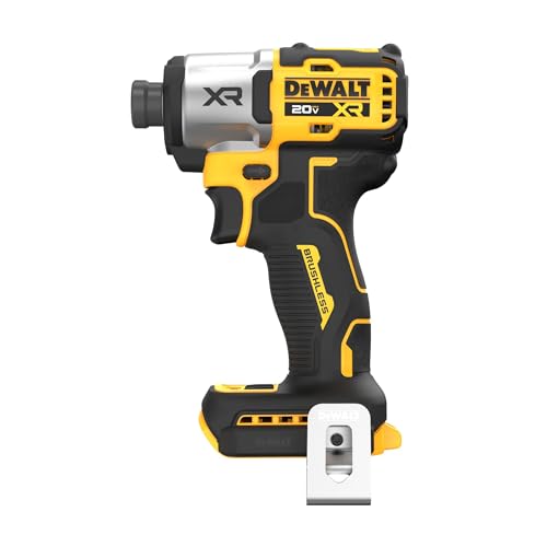 DEWALT 20V MAX XR Impact Driver, Brushless, 1/4", 3-Speed, Bare Tool Only (DCF845B), Yellow, Black