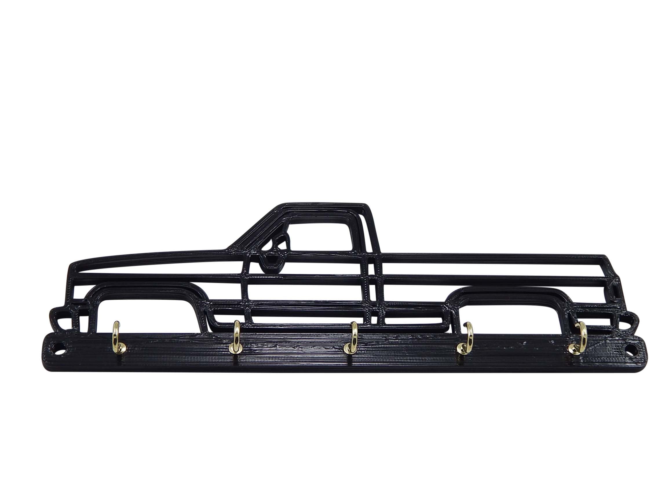 Generic Key Holder Hanger Rack Compatible with Chevy Chevrolet 1987 C10 Square Body Pickup Keys and Keychains Accessory, Black