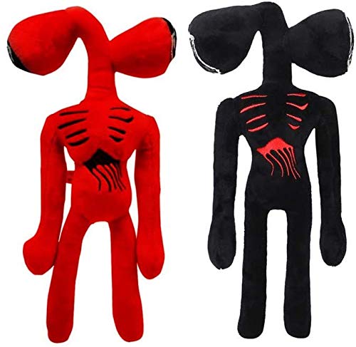Siren Head Plush Figure Toy Stuffed Toy Doll for Kids Children -2PCS, Black&Red