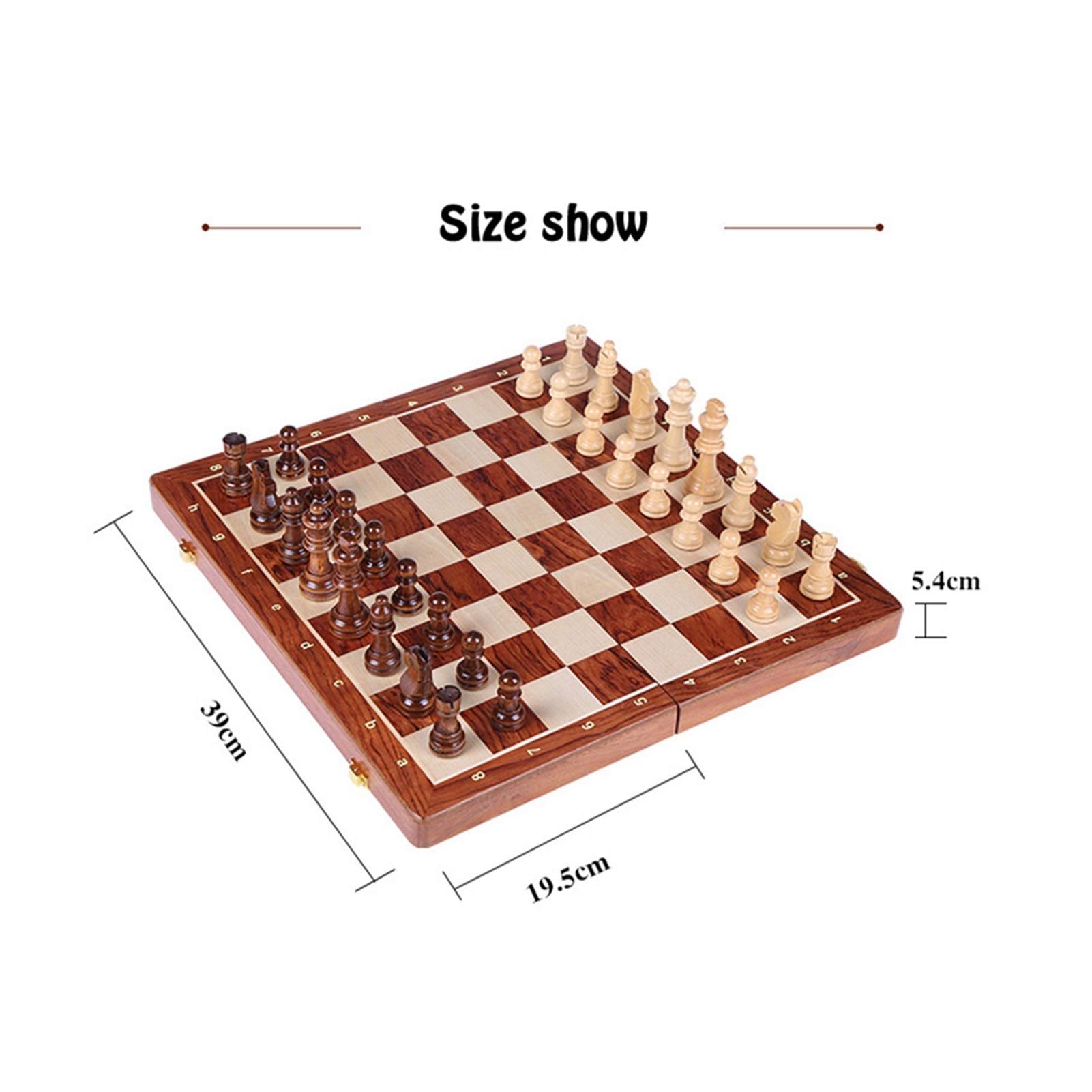 Chess Set Grade 4 Queen Chess Game King Height 80Mm Chess Pieces Folding 3939 Cm Chessboard