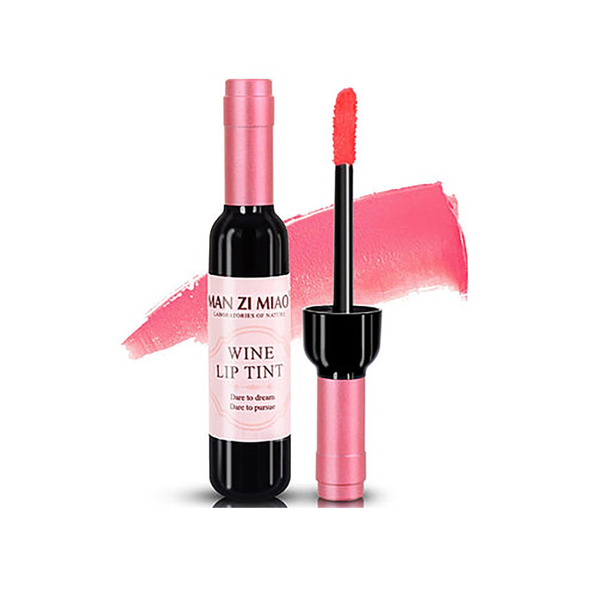 DEALPLUSDEAL MAN ZI MIAO Wine Lip Tint - 6 Pcs Set Long Lasting Color Waterproof Wine Bottle Design Lip Gloss Lip Makeup Liquid Lipgloss