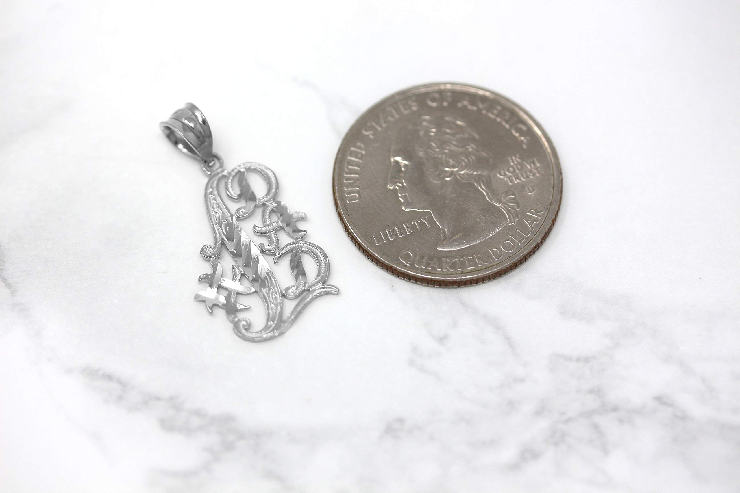 CaliRoseJewelry Sterling Silver #1 Dad Best Dad Handmade Keychain Charm Pendant for Father