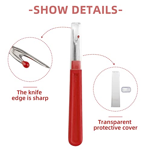 DEFUTAY 7 Pcs Seam Sewing Ripper Set, Thread Remover Kit with 2 Scissors, Handy Stitch Ripper Sewing Tool for Opening Seams,Hems(7 in 1)
