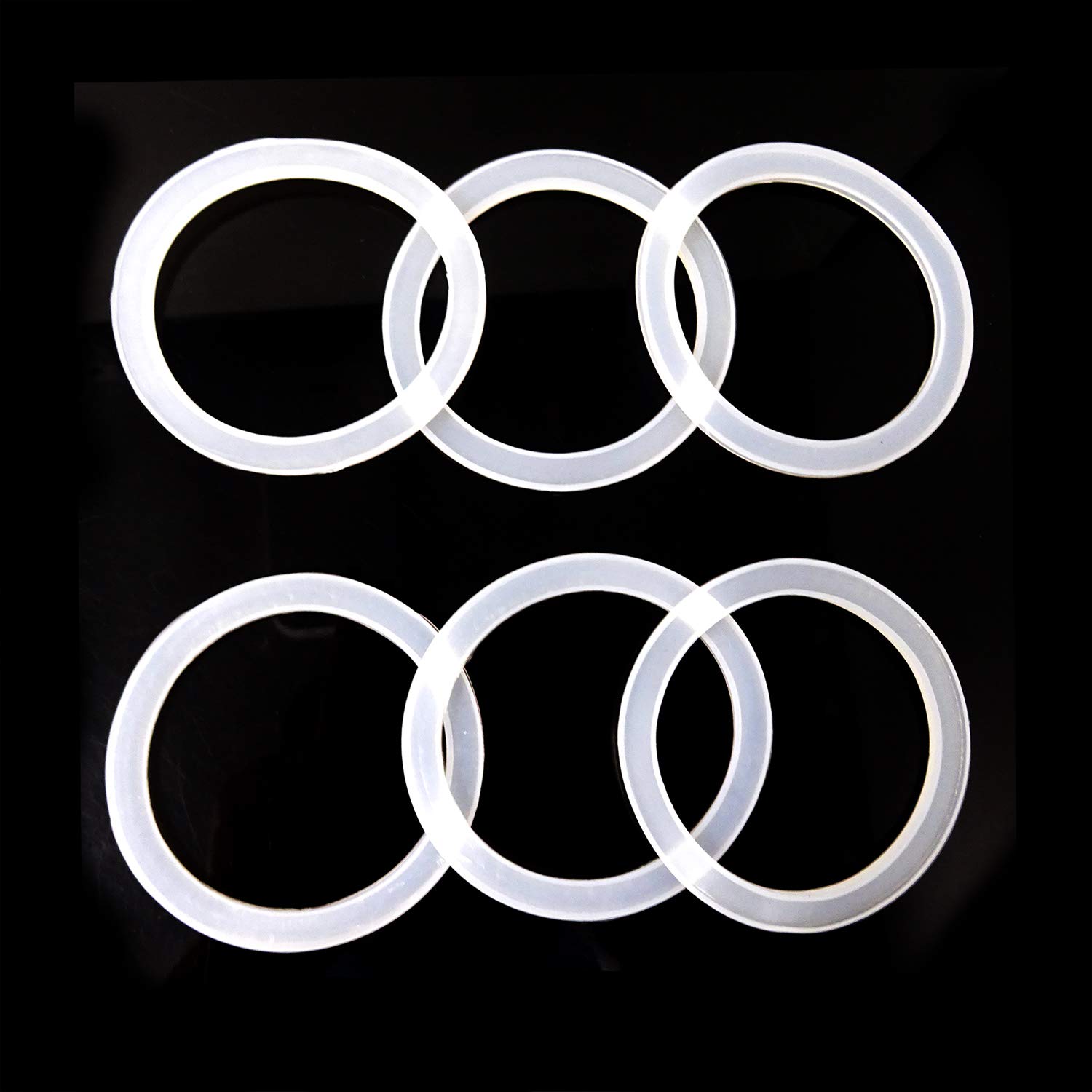 Honbay 12PCS Silicone Seal Rings Reusable Leak Proof Sealing Gaskets Replacement for Mason Jar Lids (Regular Mouth 70mm)