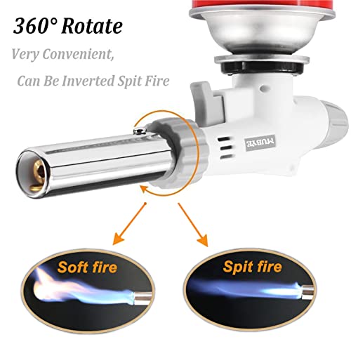 Butane Torch Kitchen Blow Lighter - Japan's Original Culinary Torches Head Chef Cooking Professional Adjustable Flame with Stabilizing Stand for Creme Brulee, Baking, BBQ (Butane Fuel Not Included)