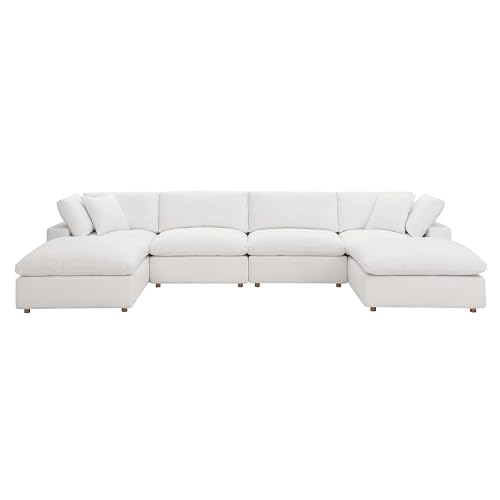 Modway Commix Down-Filled Overstuffed Upholstered 6-Piece Sectional Sofa