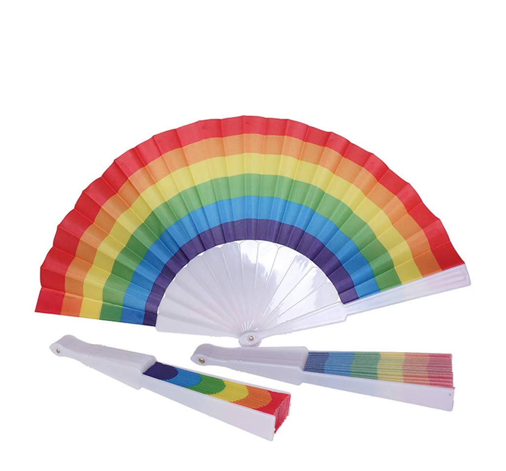 beautifully folded fan gift 2PC Chinese handmade wedding hollow traditional Fans High Power Fan with Remote (Multicolor, One Size)