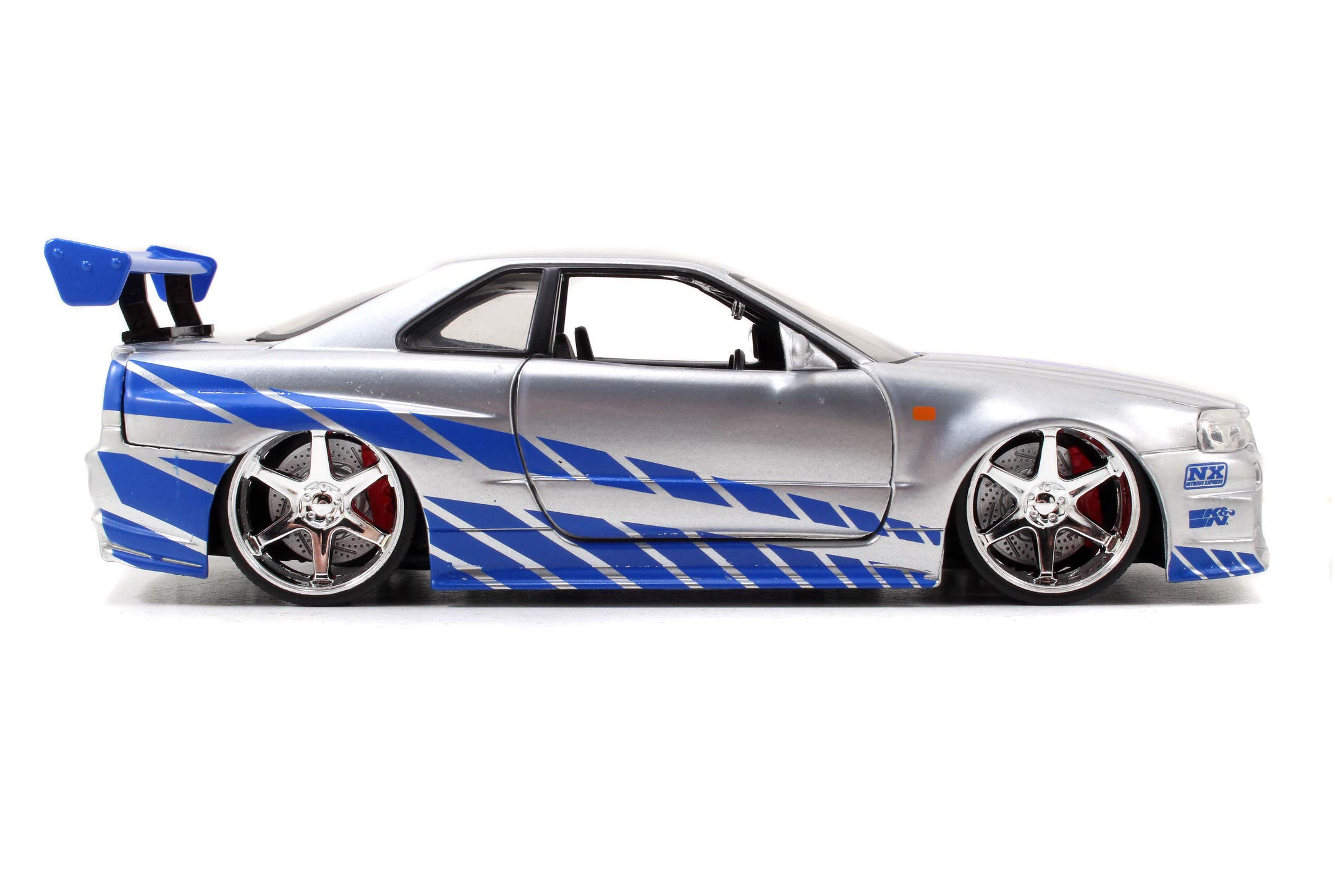 Jada Fast & Furious Coche Nissan Skyline Gt R R34 2002, Escala 1:24 + A Todo Gas Vehículo 1/24 1995 Toyota Supra