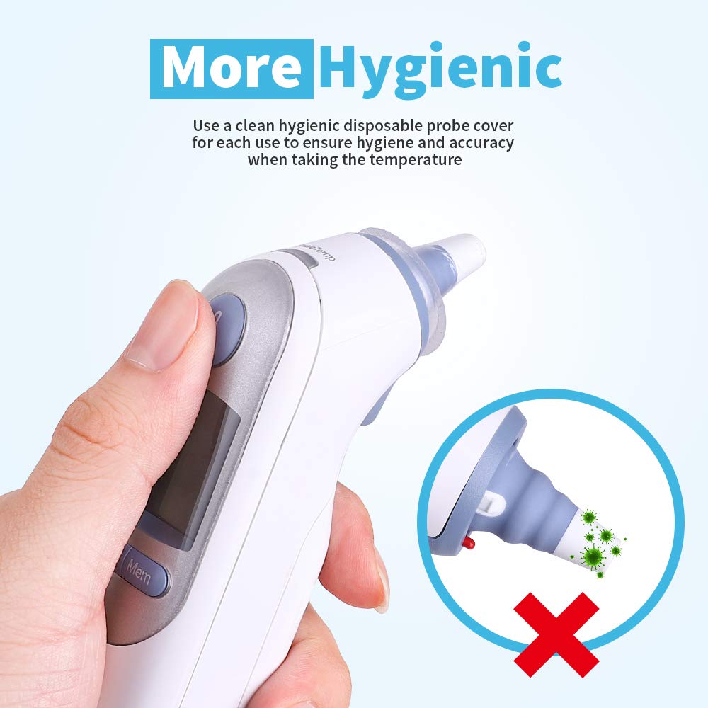 Ear Thermometer Probe Covers Lens Filters Refill Caps for All Braun Digital Ear Thermometer Models, BPA Free and Disposable for Braun Ear Thermometer (200)