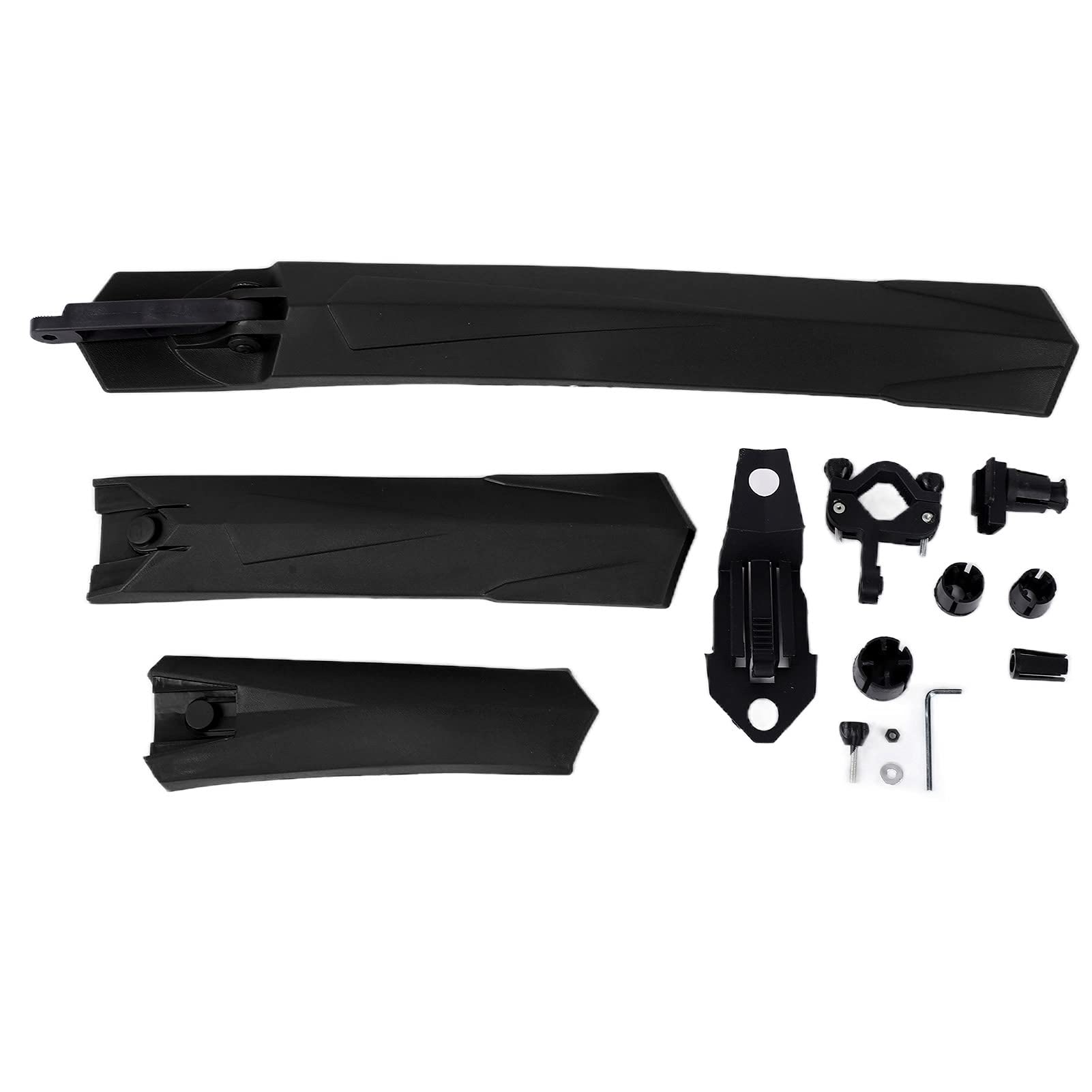 Bike Mud Guard, Road Bike Mud Guard Convenient Cleanable Simple Disassembly with Fixed Components Securing Clip for Cycling for Riding(Black)